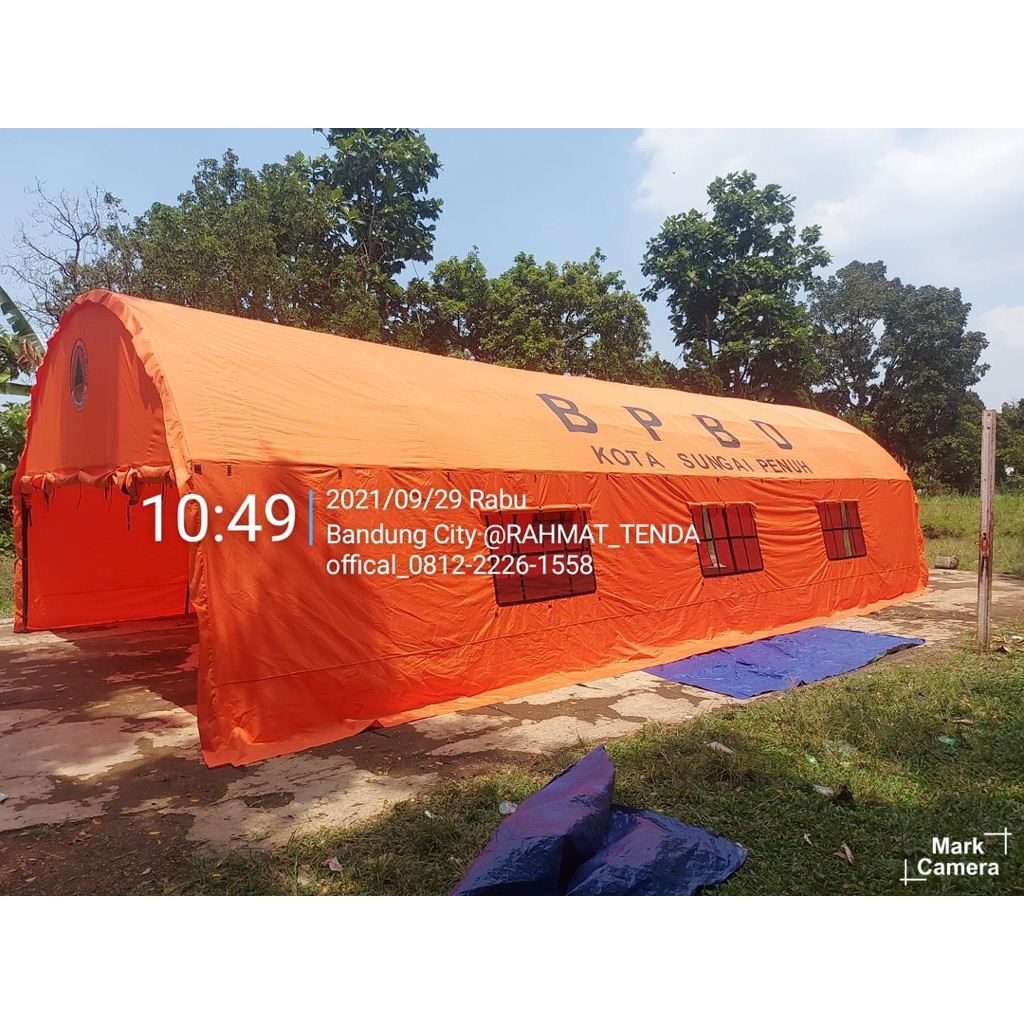 Jual Tenda Oval lorong Tenda bencana UK 6x12 | Shopee Indonesia