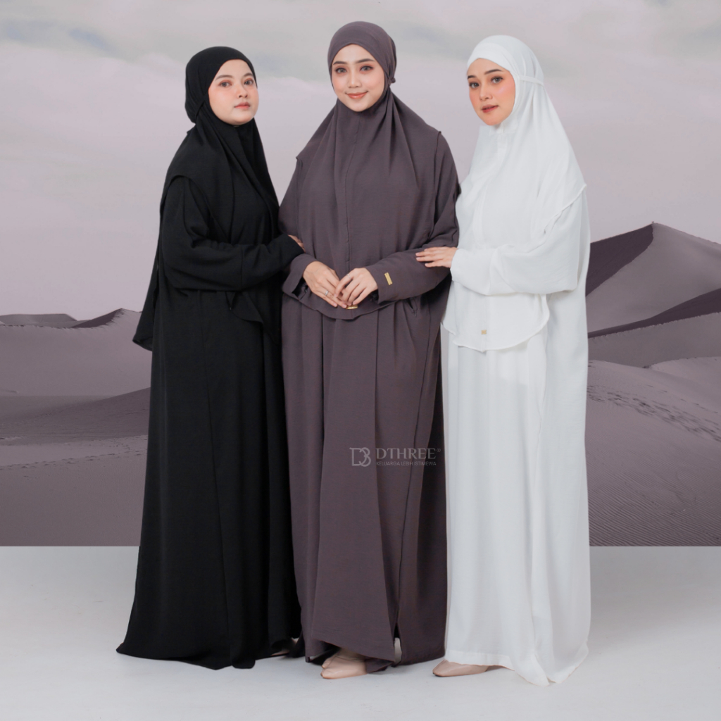 Jual Dthree - Abaya Najwa Series Gamis Perempuan | Abaya Umroh & Haji | Abaya Remaja Aesthetic ...