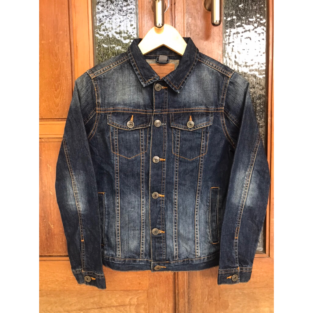Jual Zara Fading Denim Jacket Trucker | Shopee Indonesia