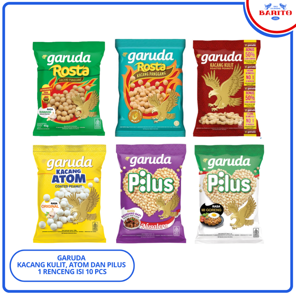 Jual Garuda Kacang Kulit, Atom, Pilus, 9GR 1 Renceng isi 10 PCS ...