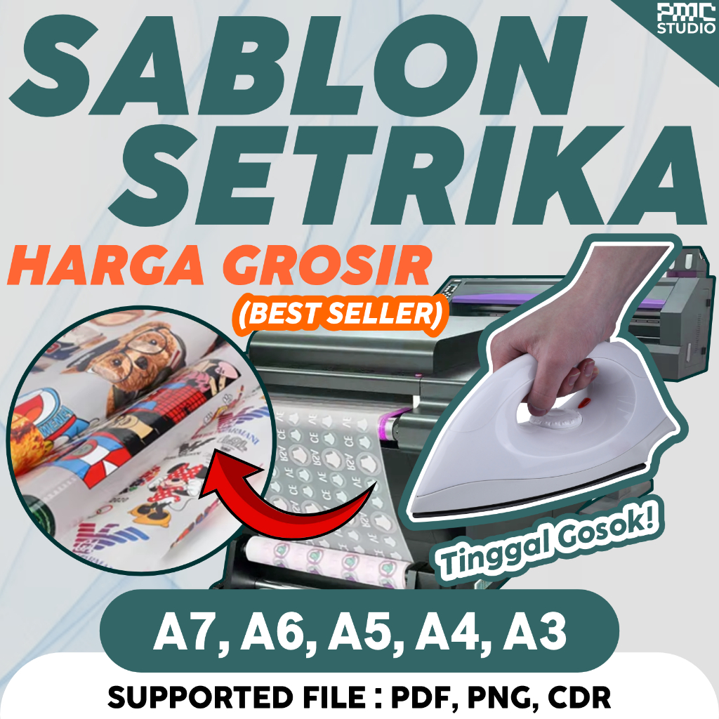 Jual SABLON SETRIKA DTF GROSIR TERMURAH BISA CUSTOM DESAIN SENDIRI ...