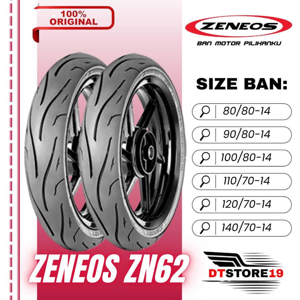 Jual BAN DONAT ZENEOS ZN62 RING 14 80/80 90/80 100/80 110/70 DLL ...