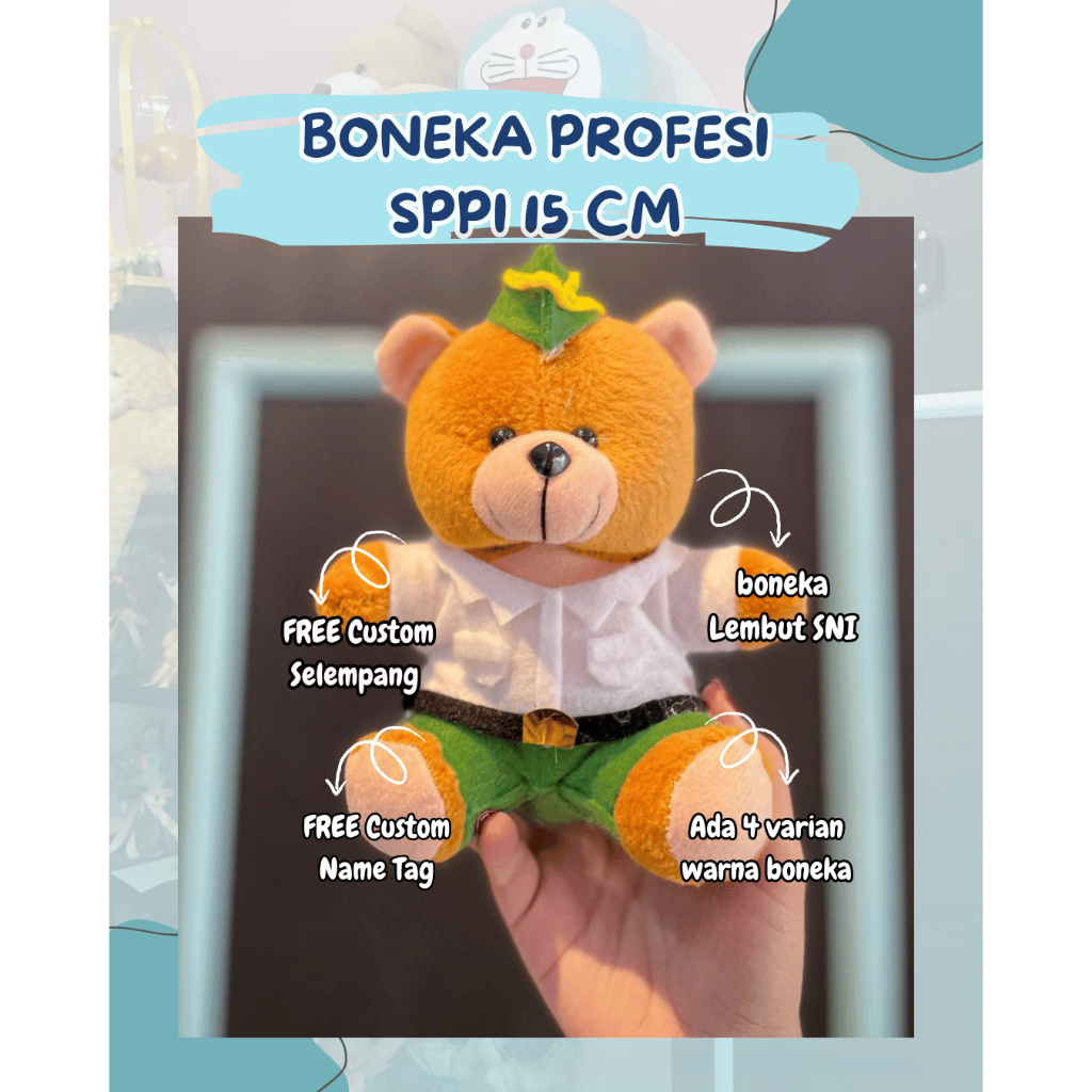 Jual BONKA Boneka Profesi SPPI 15 cm FREE Custom Name Tag dan Selepang ...
