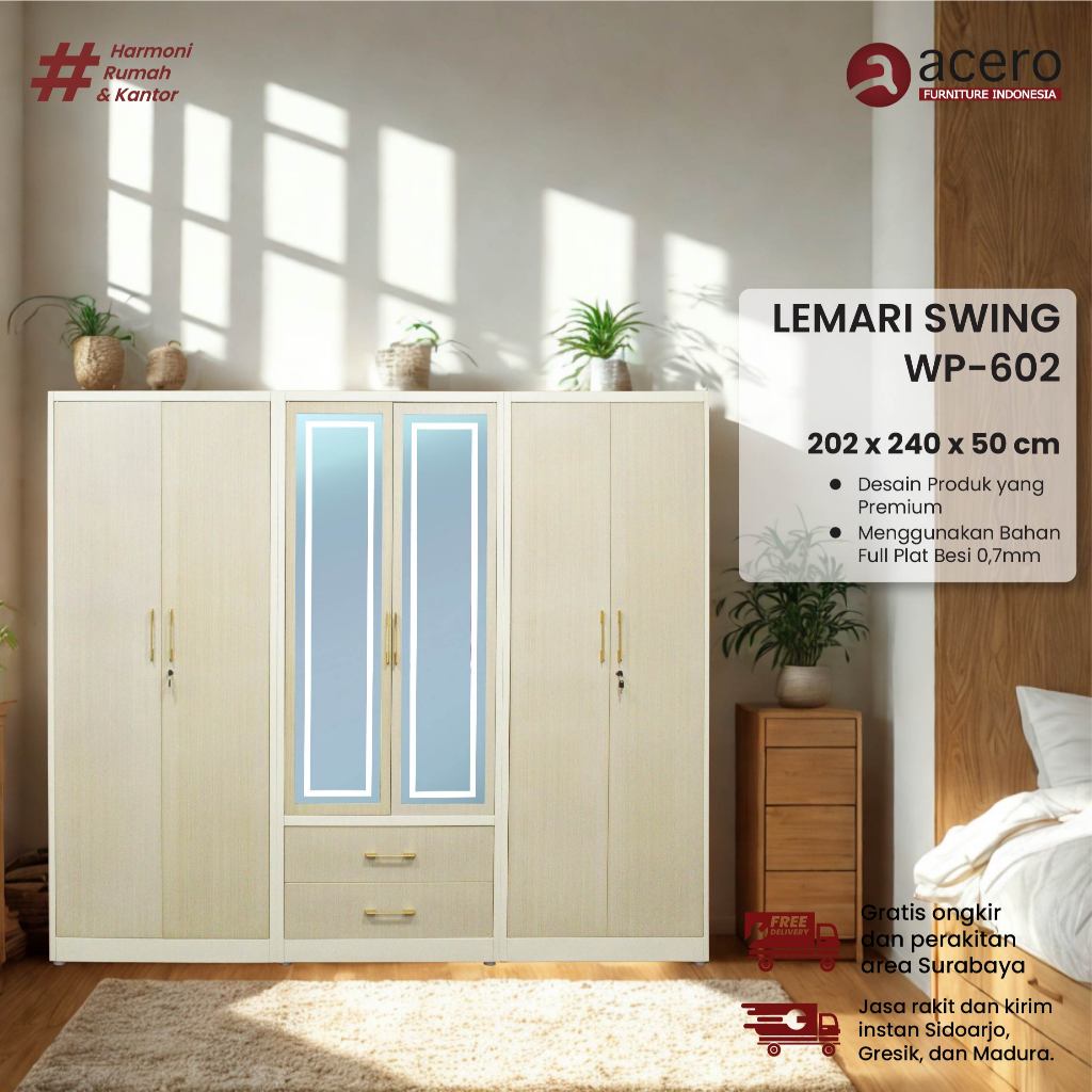 Jual Acero Furniture - FREE PACKING KAYU - Lemari Swing WP-602 | Shopee ...