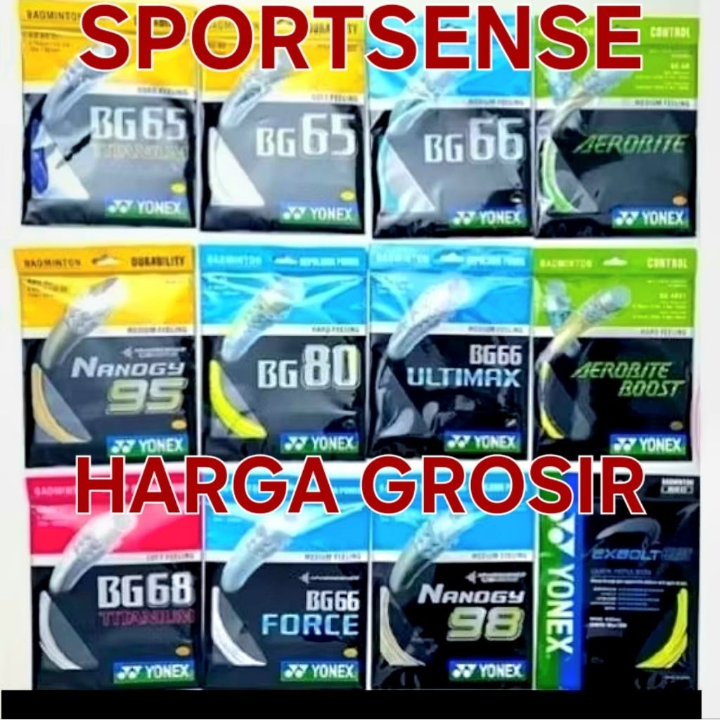 Jual Harga Grosir Senar Badminton Yonex Isi:5pc dan isi:10pc BG 5 6 9 ...