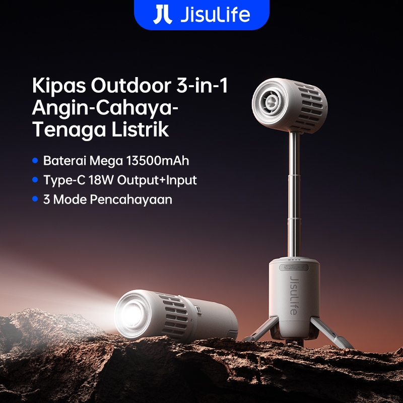 Jual JISULIFE Kipas Outdoor Ultra1 13500mAh Isi Ulang Portable Kipas ...