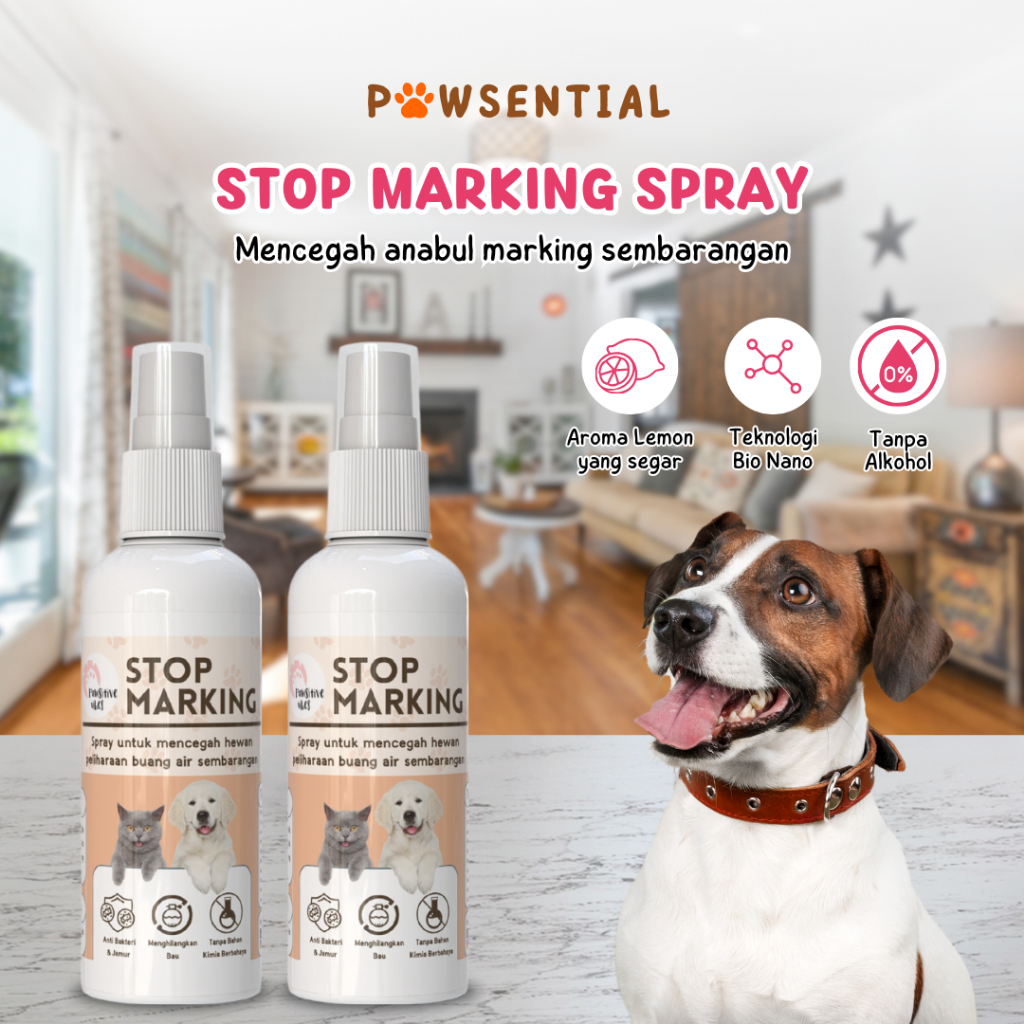 Jual Pawsential Spray Stop Marking 120ml – Pet Repellent Anjing Kucing ...