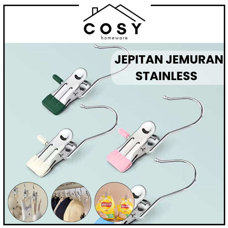 Jual COSY Jepitan Jemuran Baju Boneka Gantungan Sepatu Stainless Anti ...