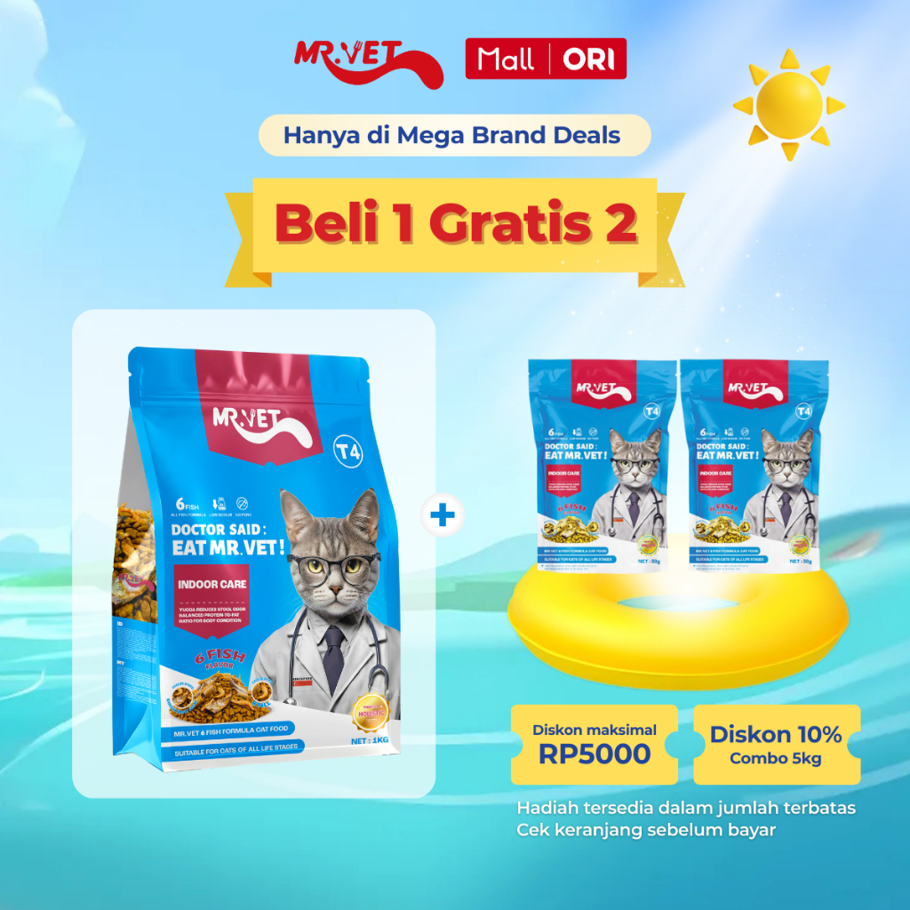 Jual Mr.Vet T4 - Makanan Kucing Kering Mr.Vet T4 Menjaga Berat Badan ...