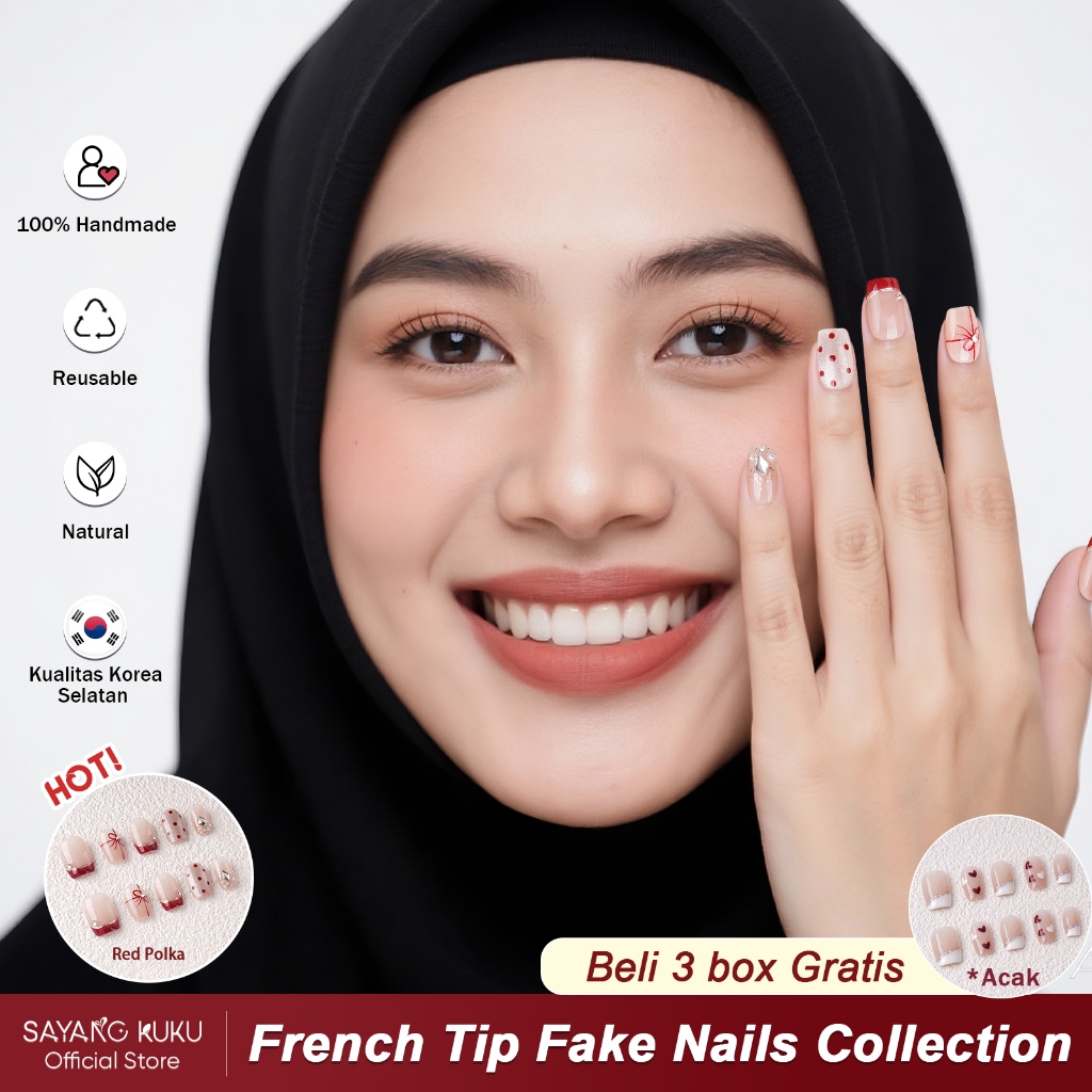 Jual [Beli 3 dapat 7] Sayang Kuku x Miniso 3D Kuku Palsu Colorful ...