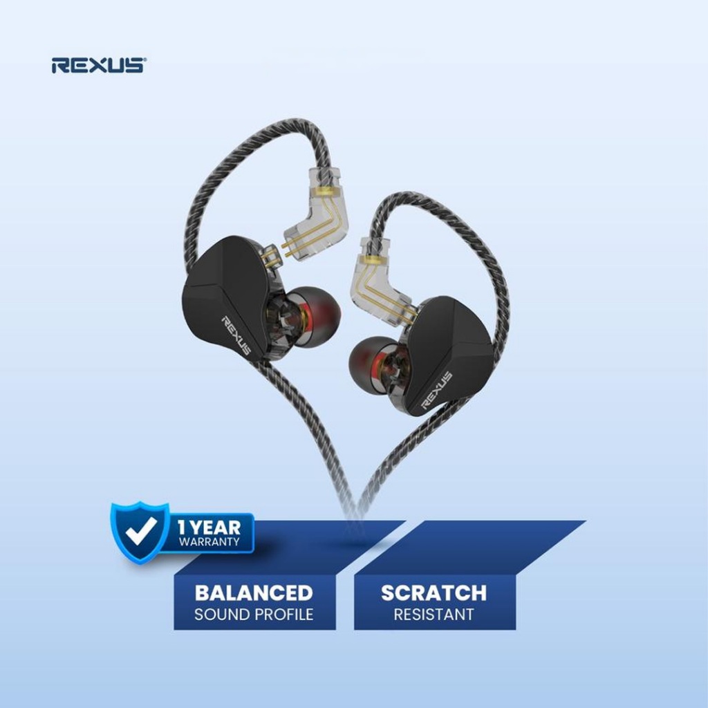 Jual Rexus EM100 / EM-100 In-Ear Gaming Earphone with Mic | Shopee ...