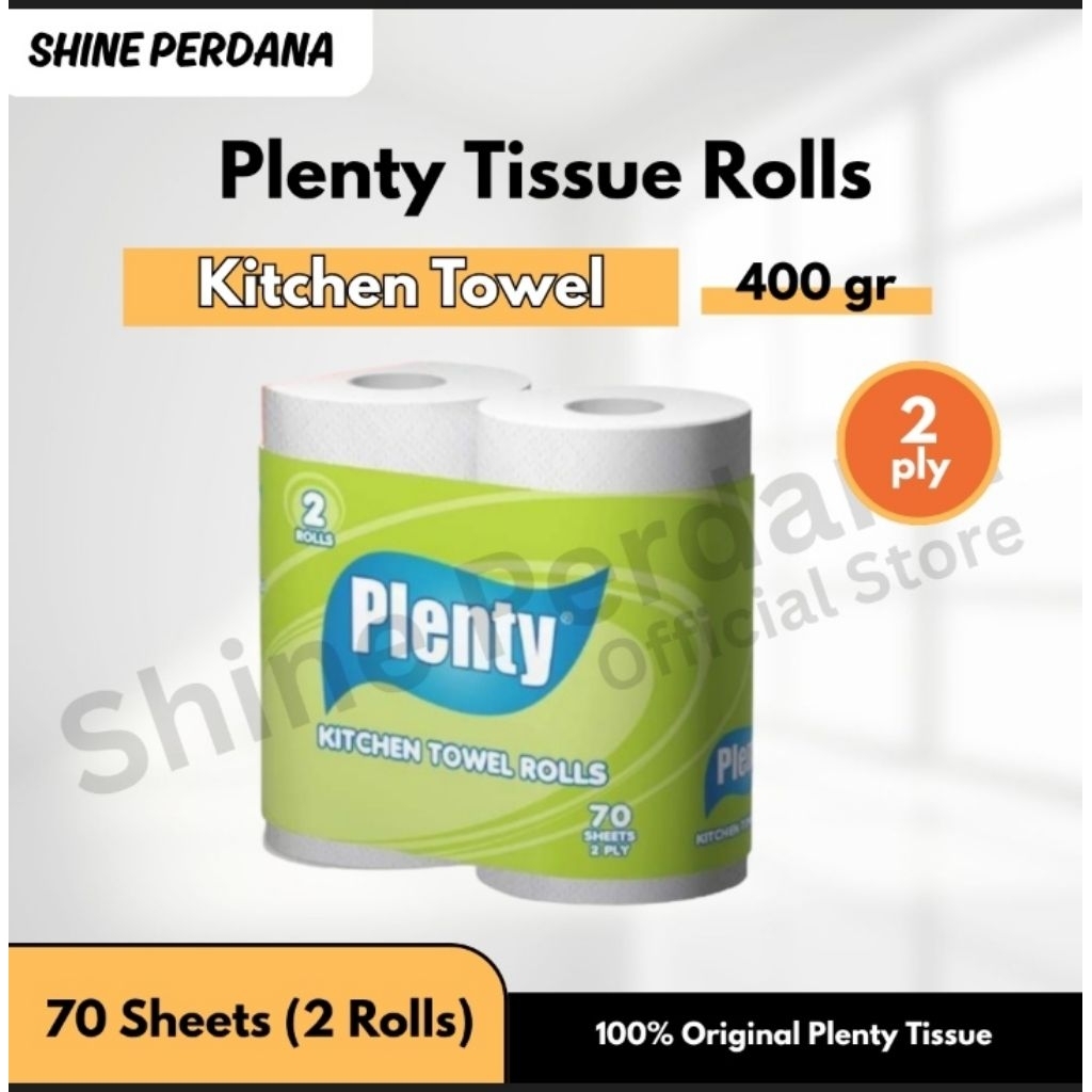 Jual Tisu Tissue Kitchen Towel | Plenty | 2 Rolls | 70 Sheets | 2 Ply ...