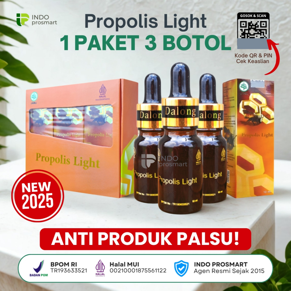 Jual (Paket 3 Botol) PROPOLIS LIGHT ASLI – 100% Original – Legal BPOM ...