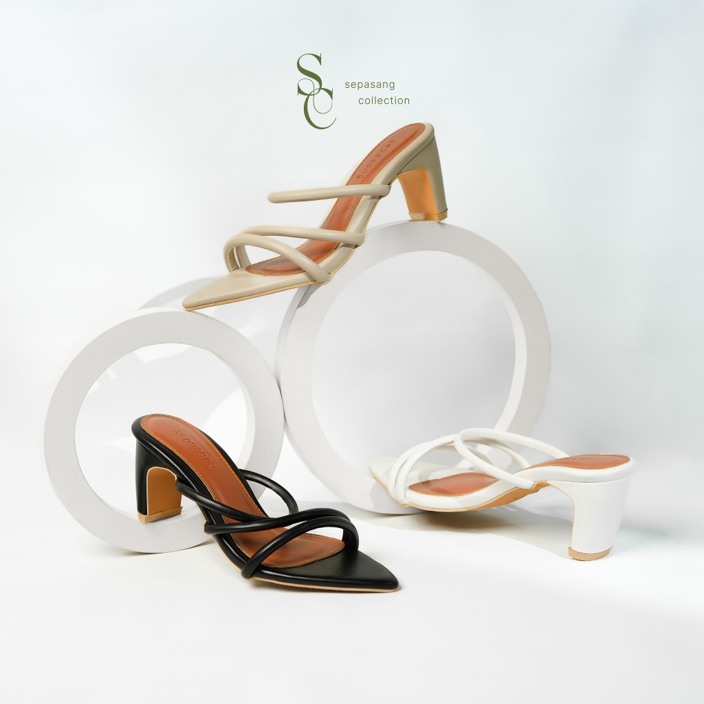 Jual SEPASANG COLLECTION Kylie Sandal Heels Wanita Hak 5 cm | Shopee ...