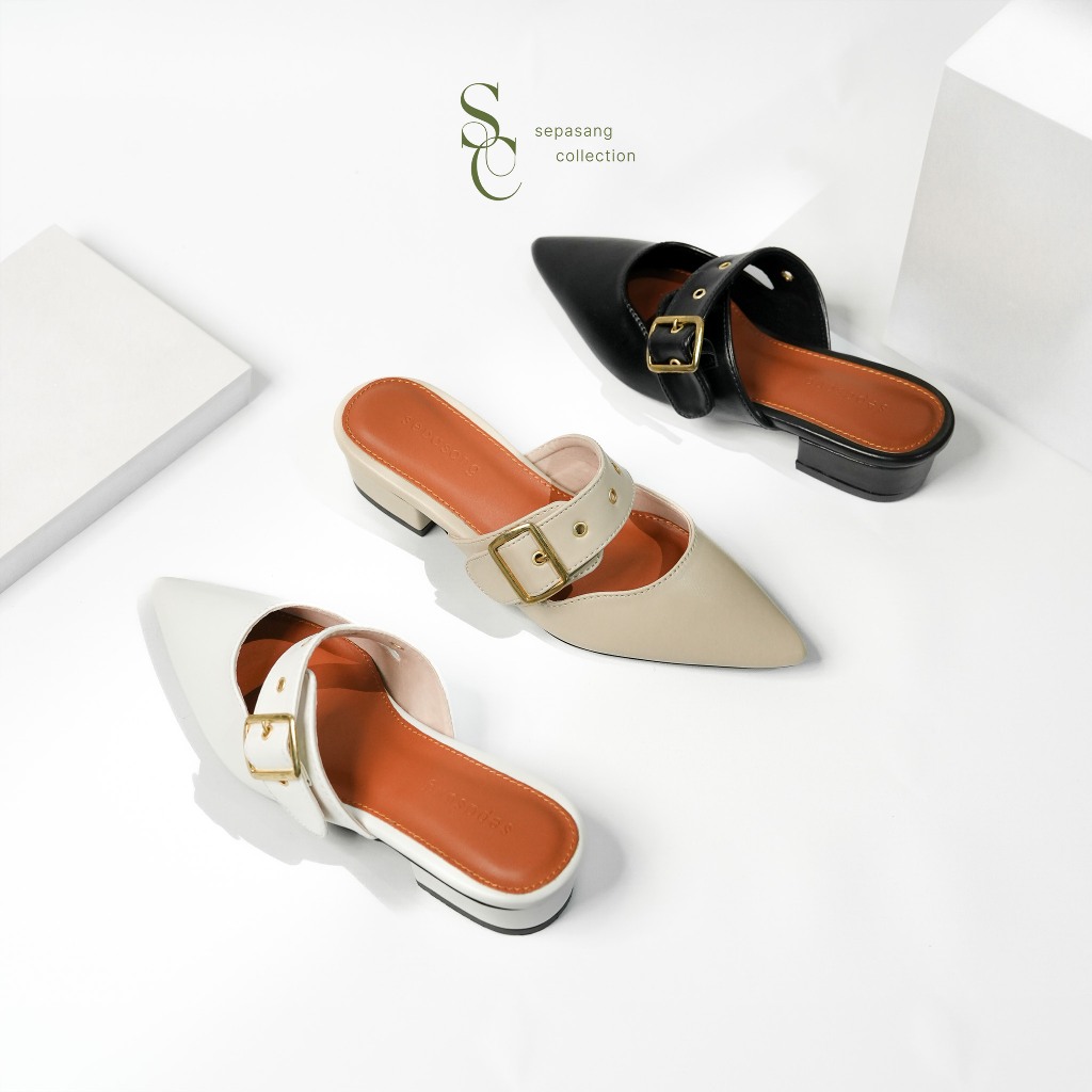 Jual SEPASANG COLLECTION Gemma Mules Wanita Heels Hak 3 Cm | Shopee ...