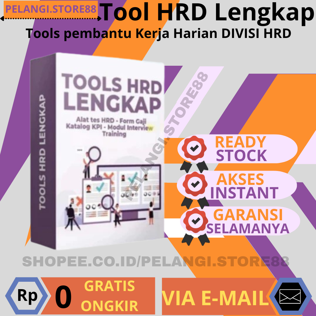 Jual FULL TOOLS HR D - KPI + SOP HRD + Form Tabel Gaji + Modul Interview | Shopee Indonesia