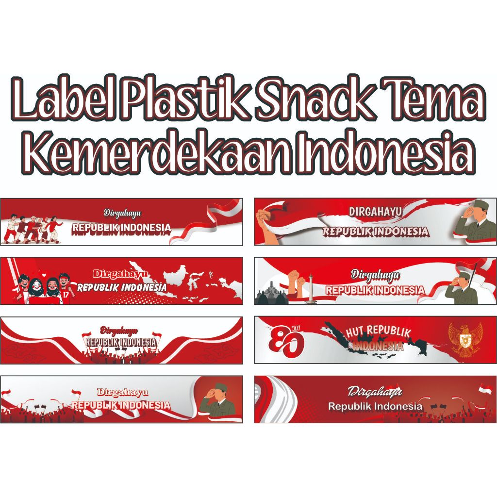 Jual Label Plastik Snack Kemerdekaan, Label Plastik Snack HUT RI, Label ...