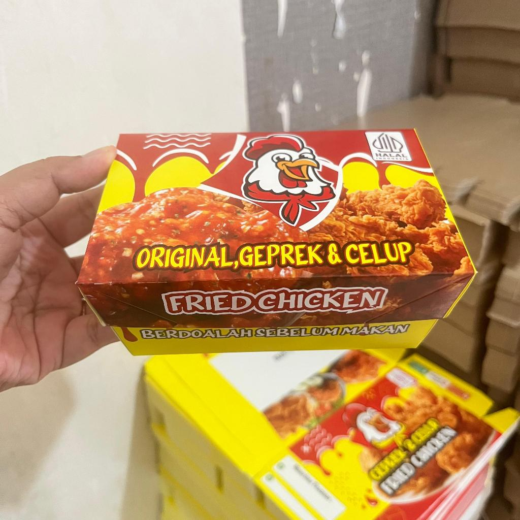 Jual XS CELUP CETAK /box friedchicken/ box KFC/ dus ayam celup/ Dus ...