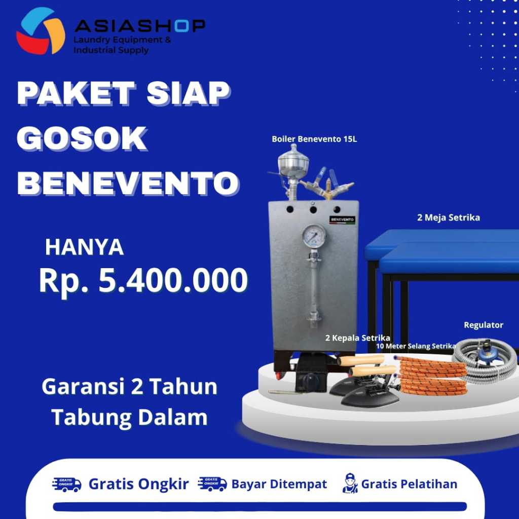 Jual Paket Siap Gosok Boiler Manual Benevento Kapasitas 15L / BOILER ...