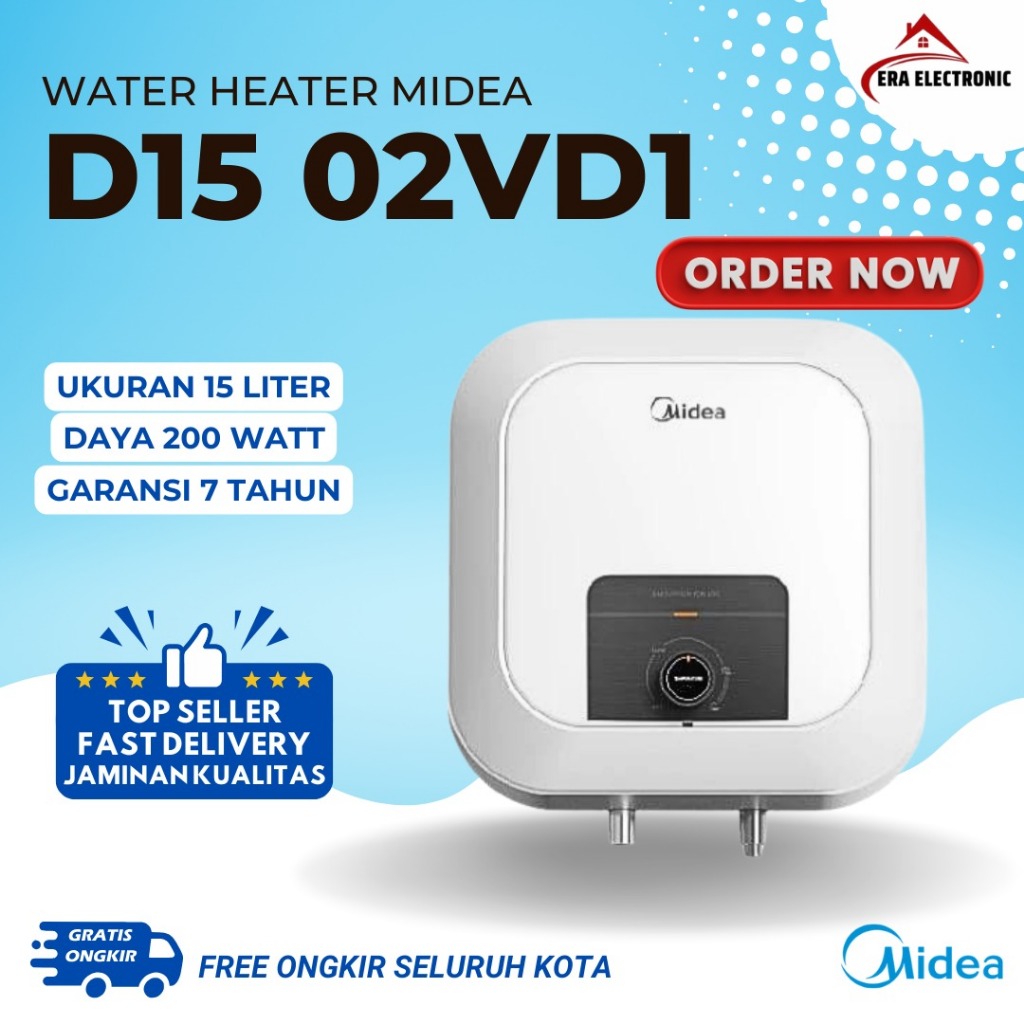 Jual Midea Water Heater D15-02VD1 Pemanas Air 15 liter | Shopee Indonesia