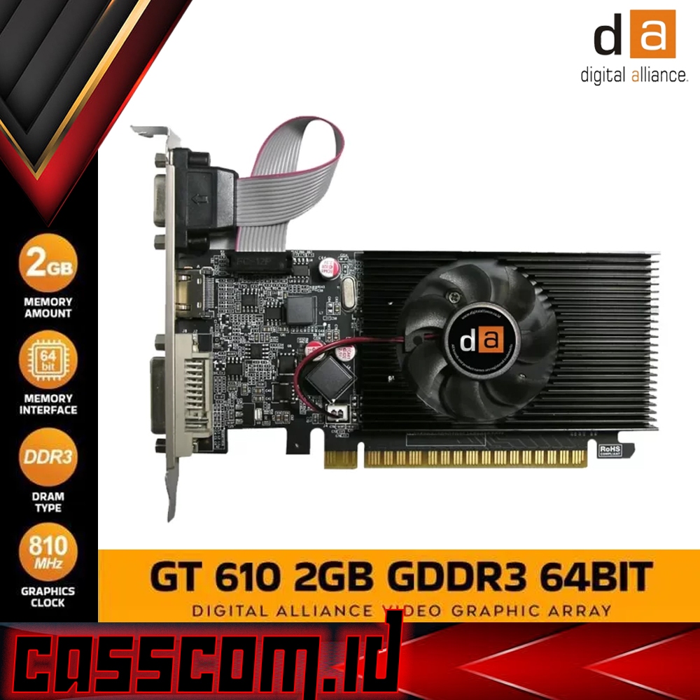 Jual Digital Alliance NVIDIA Geforce GT 610 2GB DDR3 64Bit VGA Card ...