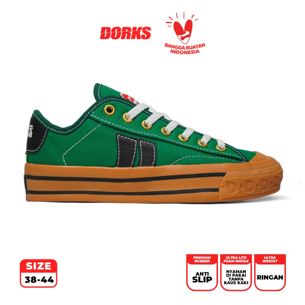 Jual Dorks - Metro Low Green Gum Sepatu Sneakers Casual Pria Wanita ...