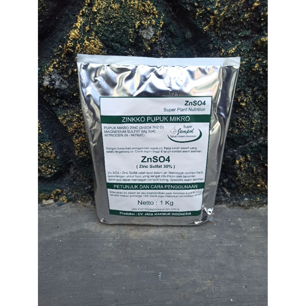 Jual Pupuk ZnSO4 Zinc Sulfat Mikro Seng 1 Kg | Membantu Mengatasi Tanah ...