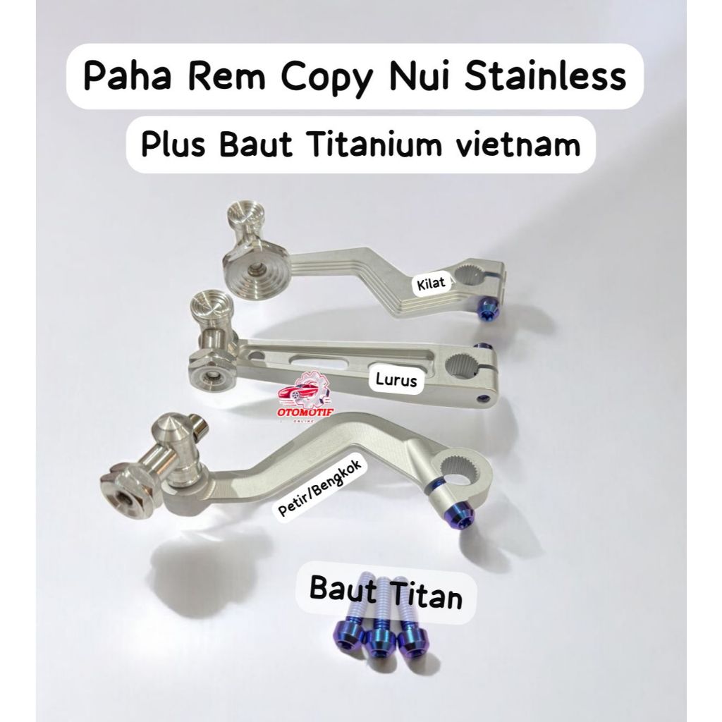 Jual Paha rem + baut titanium tuas rem stainless model nui racing ...