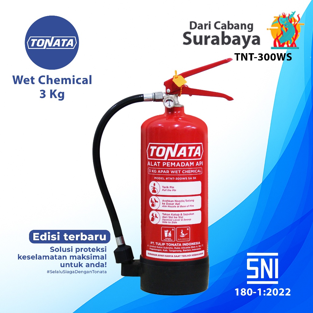 Jual APAR 3 kg Tonata Wet Chemical K-Type / Set Komplit Tipe K | Shopee ...