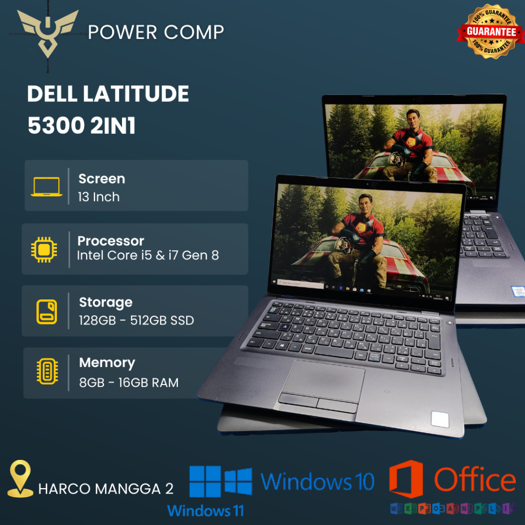 Jual Laptop Dell Latitude 5300 2in1 | Intel Core i5 Gen 8365U | 8GB ...
