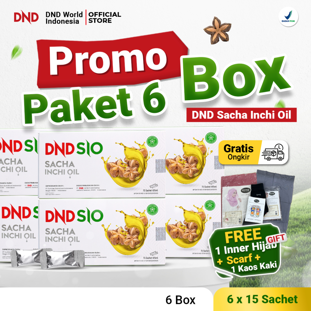 Jual DND SIO PAKET 6 BOX - Sacha Inchi Oil 75ml - Bantu Mengatasi ...