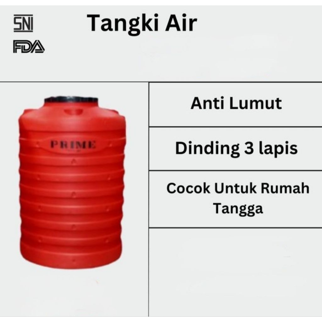 Jual Tandon Air 1200 Liter HITAM & ORANGE / Tangki Air PRIME 1200 L ...
