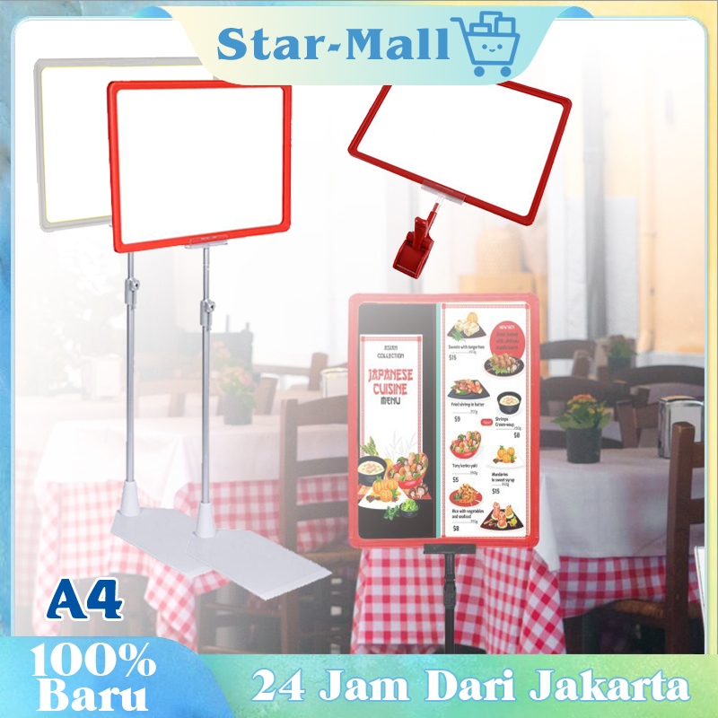 Jual Tiang Promosi / Standing Harga Papan / Pop Up Frame A4 / Untuk ...