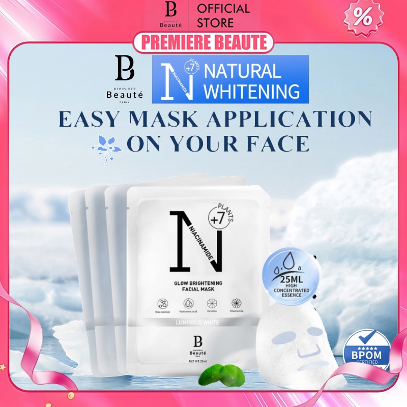 Jual Whitening Essense Face Mask 25ml masker Niacinamide centella Hyaluronic Brightening ...