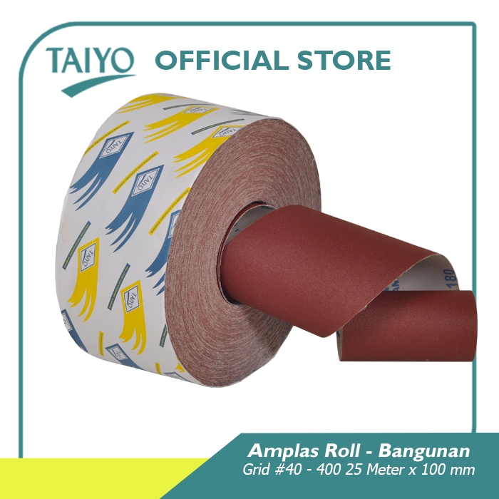 Jual Taiyo BANGUNAN Amplas Roll Kain #40-400 25Meter | Shopee Indonesia