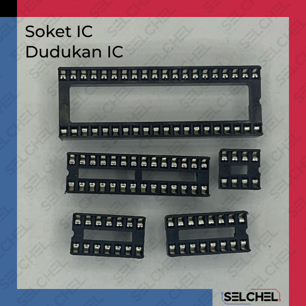 Jual soket ic 8 pin 14 pin 16 pin 28 Pin 40 Pin dudukan ic | Shopee ...