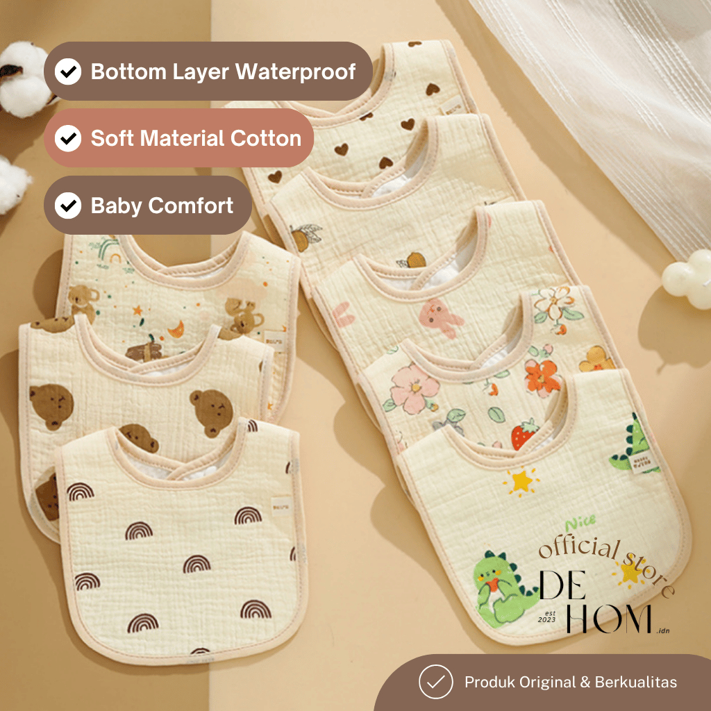 Jual Celemek Air Liur Bayi / Celemek Baju Anak / Celemek Bayi Halus ...