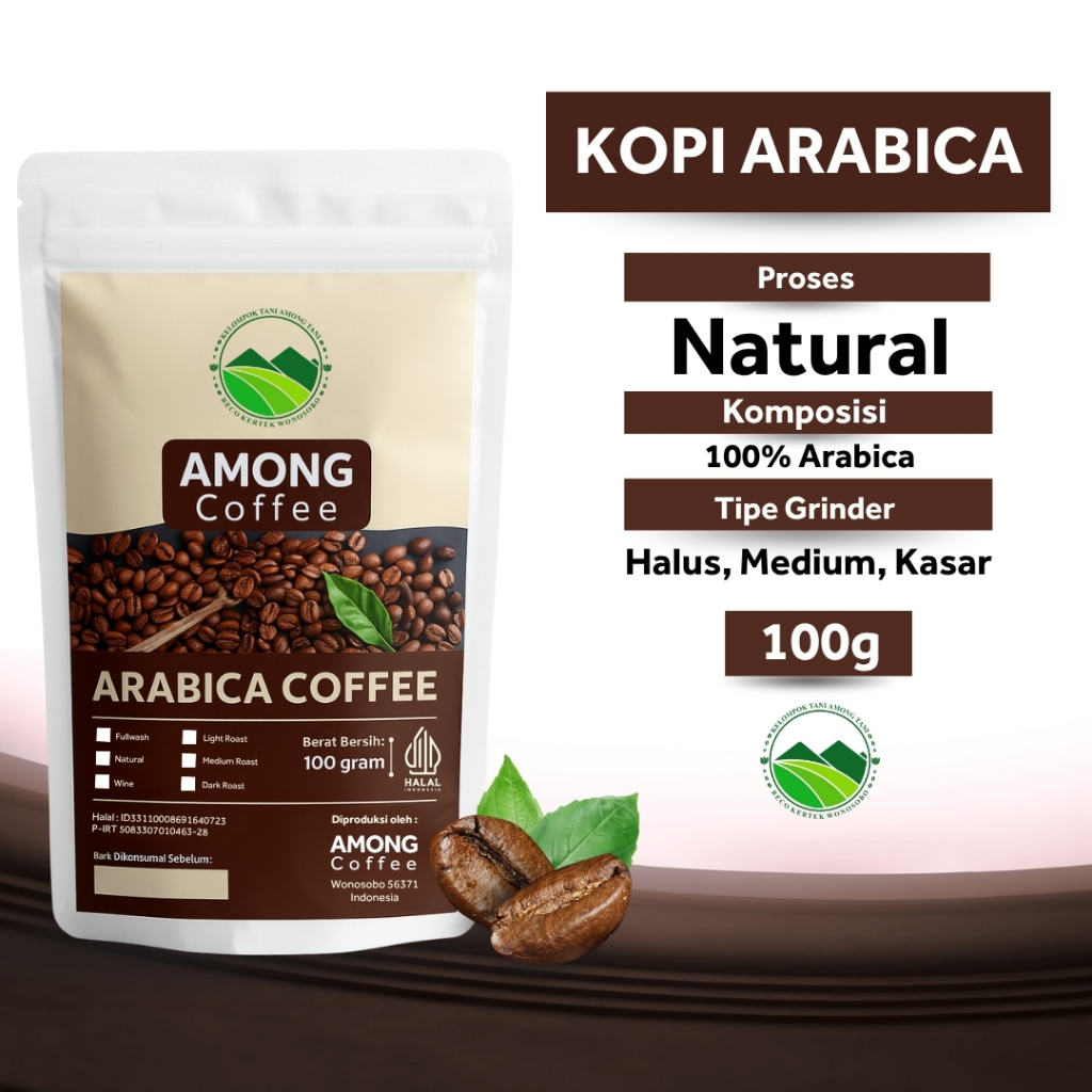 Jual Kopi Among Tani Arabica Proses Natural Asli Wonosobo Kualitas Premium | Shopee Indonesia