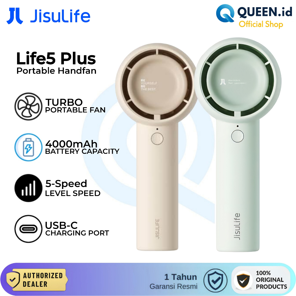 Jual JisuLife Life5 Plus Handheld Fan Kipas Angin Genggam Mini Portable TURBO 5-Speed 4000mAh ...