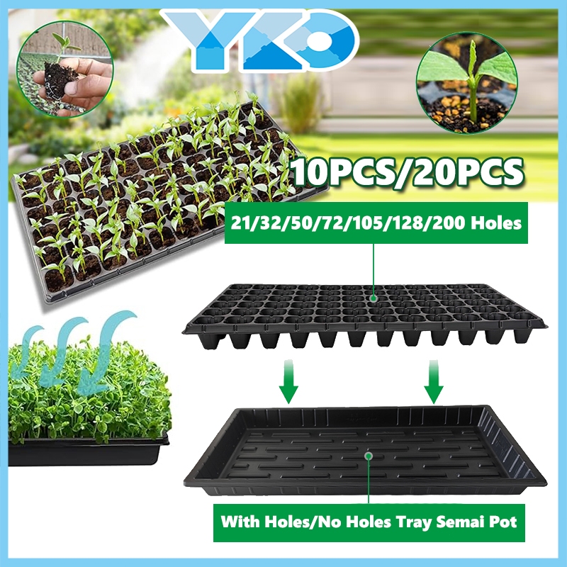 Jual 10/20 PCS Tray Semai Pot Tray Penyemaian Bibit Tanaman Tray Semai ...