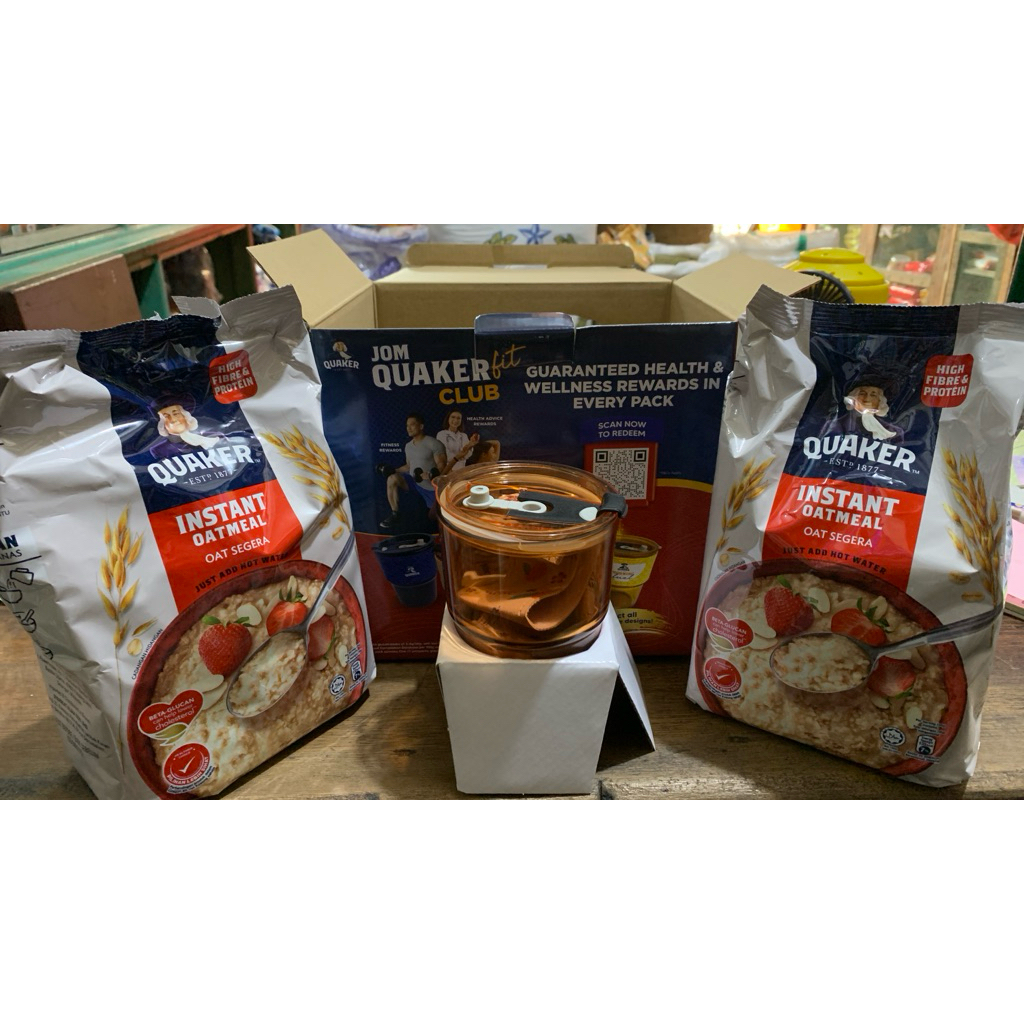 Jual QUAKER OATMEAL INSTANT 2 Pack KALENG MALAYSIA IMPORT | Shopee ...