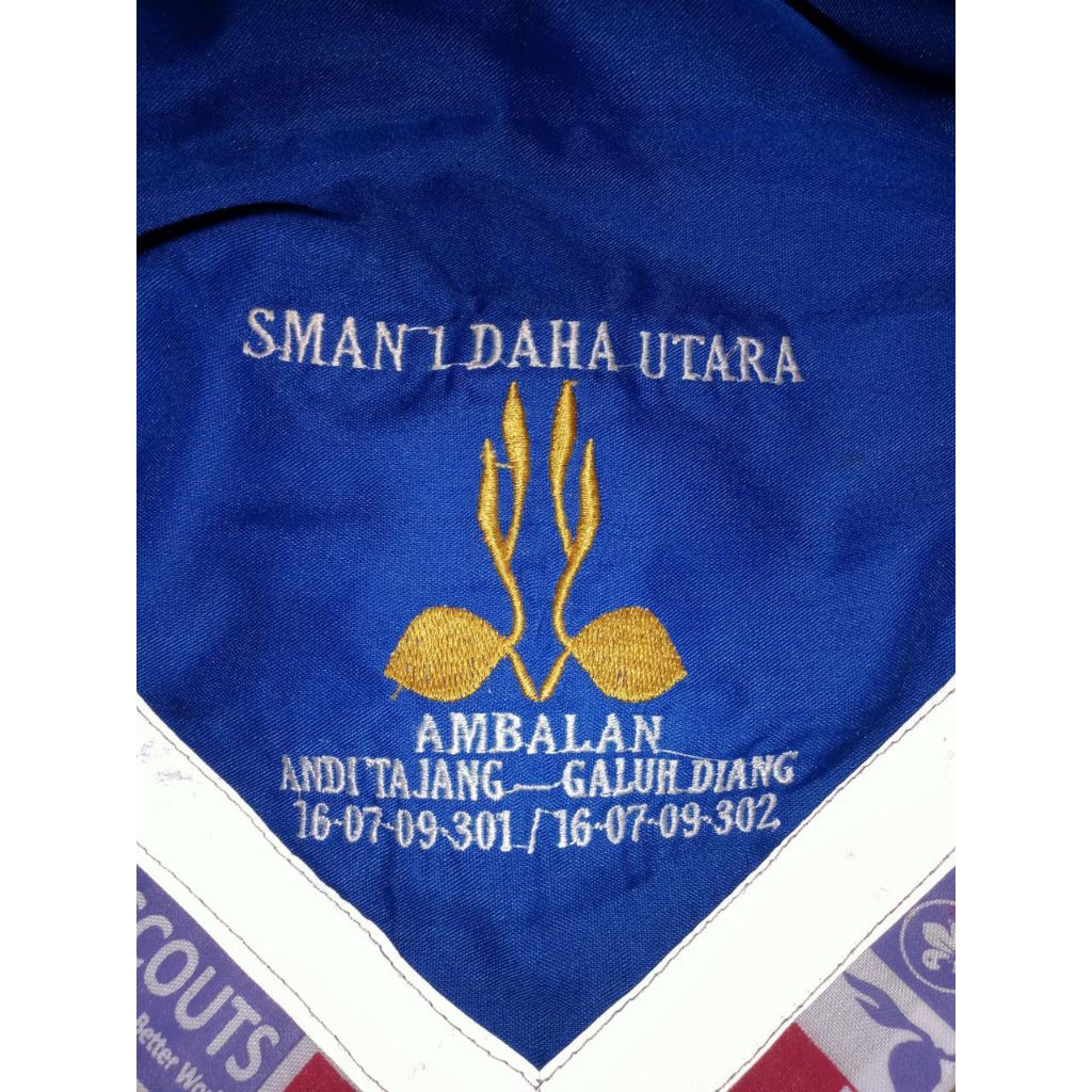 Jual SCARF PRAMUKA BORDIR LOGO CUSTOM | Shopee Indonesia
