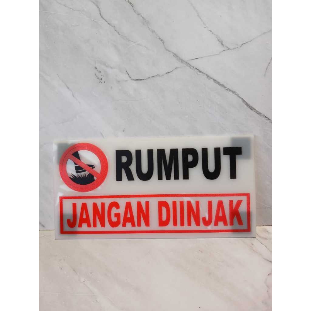Jual Signboard rumput jangan diinjak | label rumput jangan diinjak ...