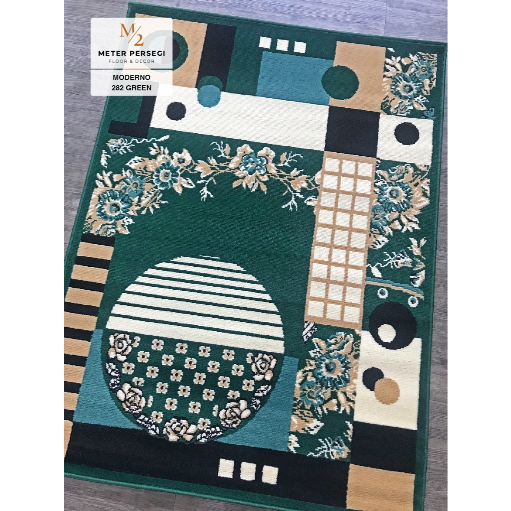 Jual Karpet Moderno 115 x 155 cm 282 Green | Shopee Indonesia