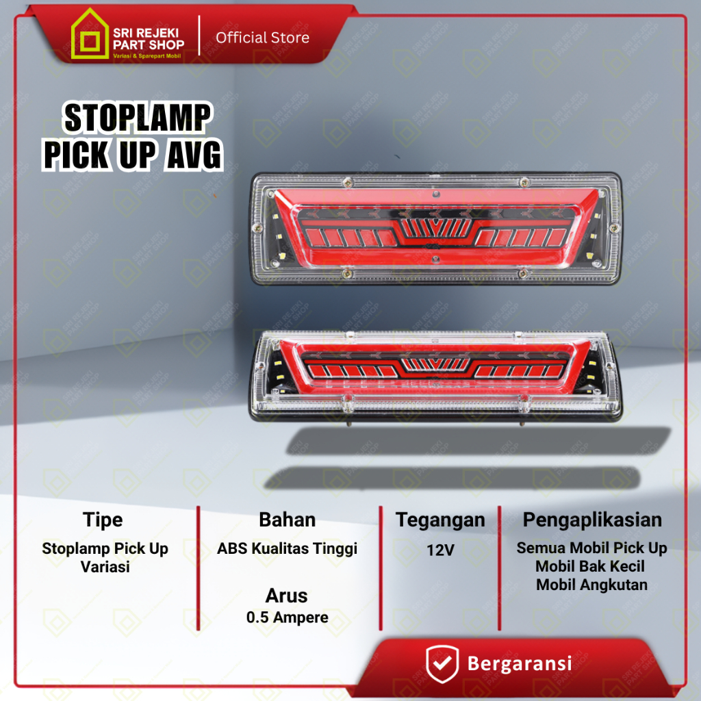 Jual Stop Lamp PickUp AVG Lampu Variasi Pick Up 12V-24V L300 Futura ...