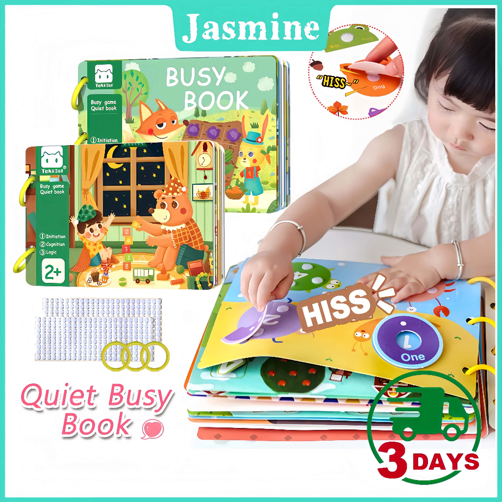 Jual READY Buku Pendidikan Aktivitas Bayi Busy Book Velcro TK Quiet ...