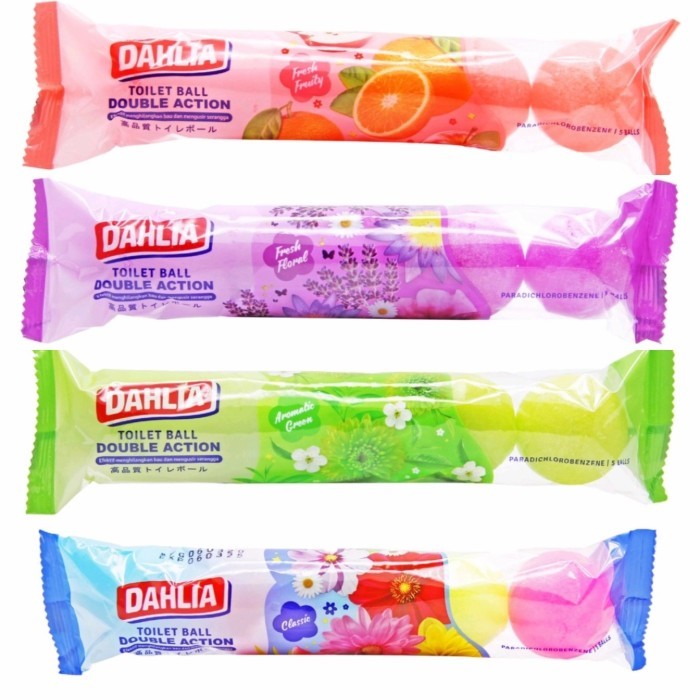 Jual DAHLIA KAMPER ISI 5 PCS TOILET BALL WARNA WARNI CLASSIC FRESH ...