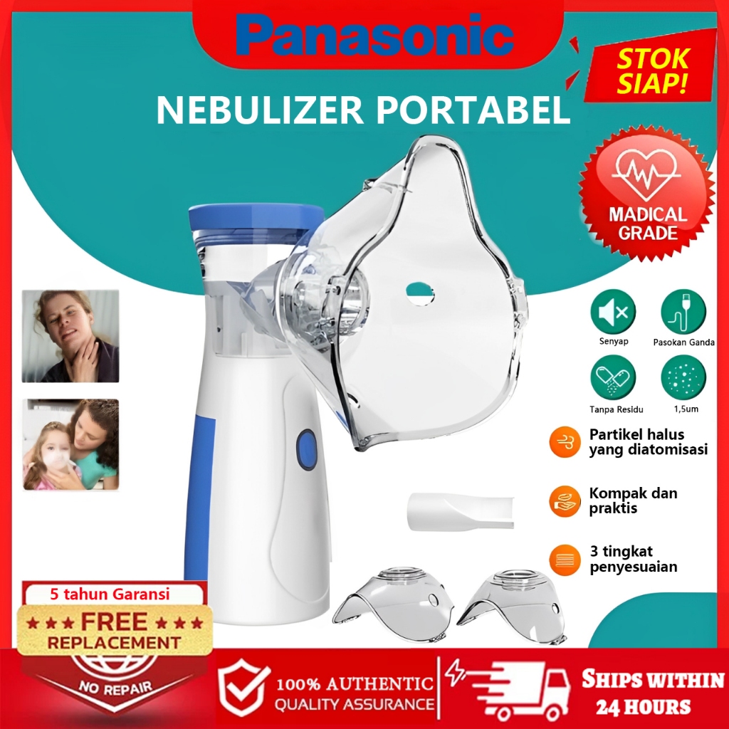 Jual Panasonic Nebulizer medis Alat Terapi Pernapasan Inhaler Nebulizer ...