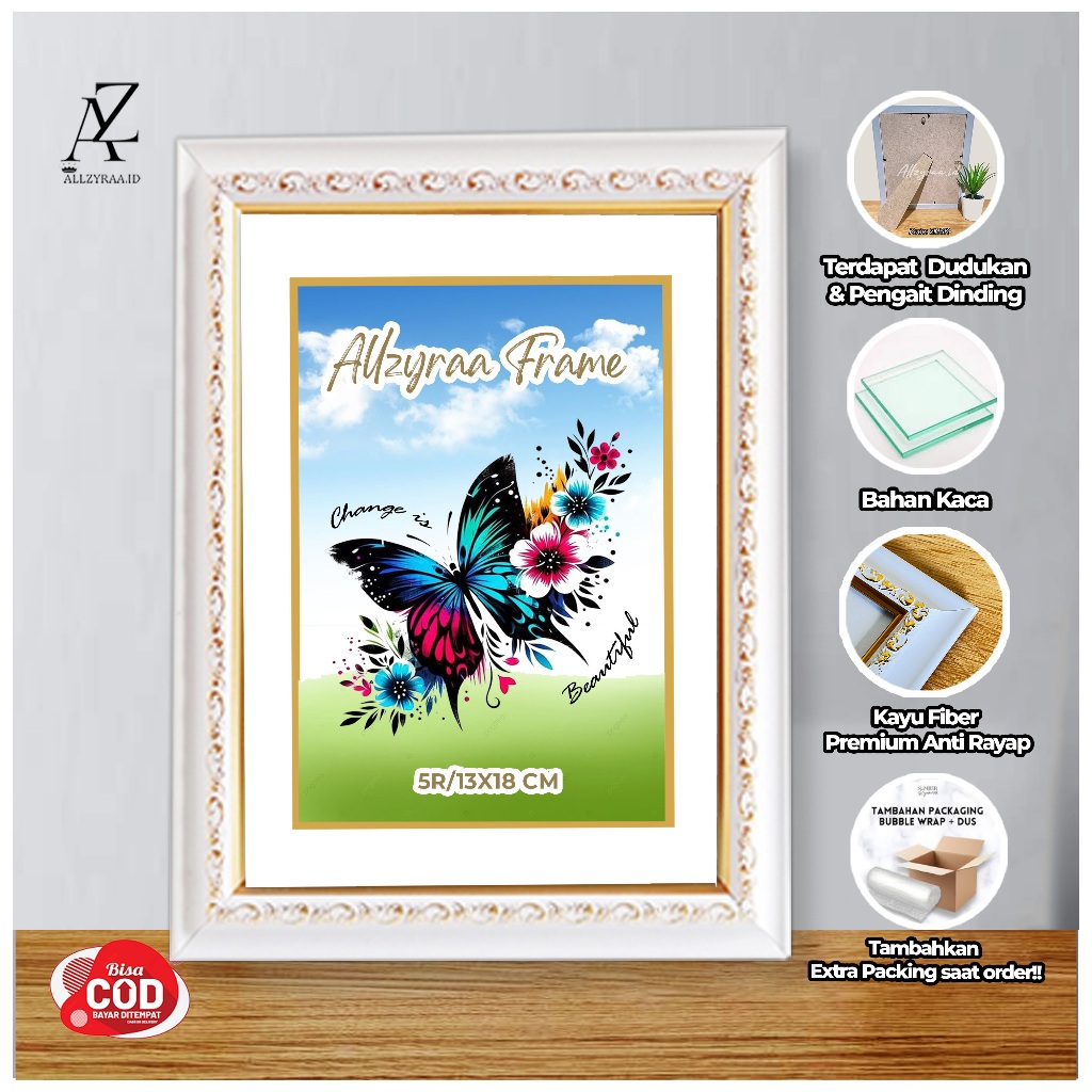 Jual Bingkai Foto Kaca 5R (18x13cm) Murah || Termurah Figura Polos ...