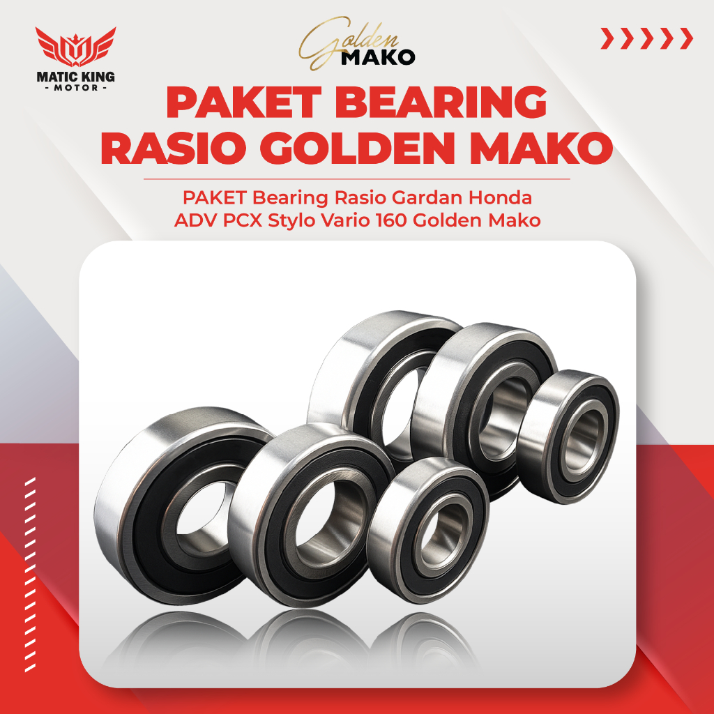 Jual Golden Mako Paket Bearing Laher Lahar Gigi Rasio Gardan PCX ADV ...